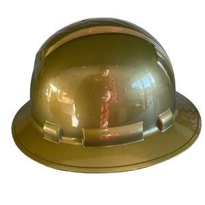 Custom Hard Hat Gold Full Brim Ridgeline - Etsy