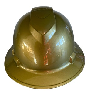 Custom Hard Hat Gold Full Brim Ridgeline - Etsy