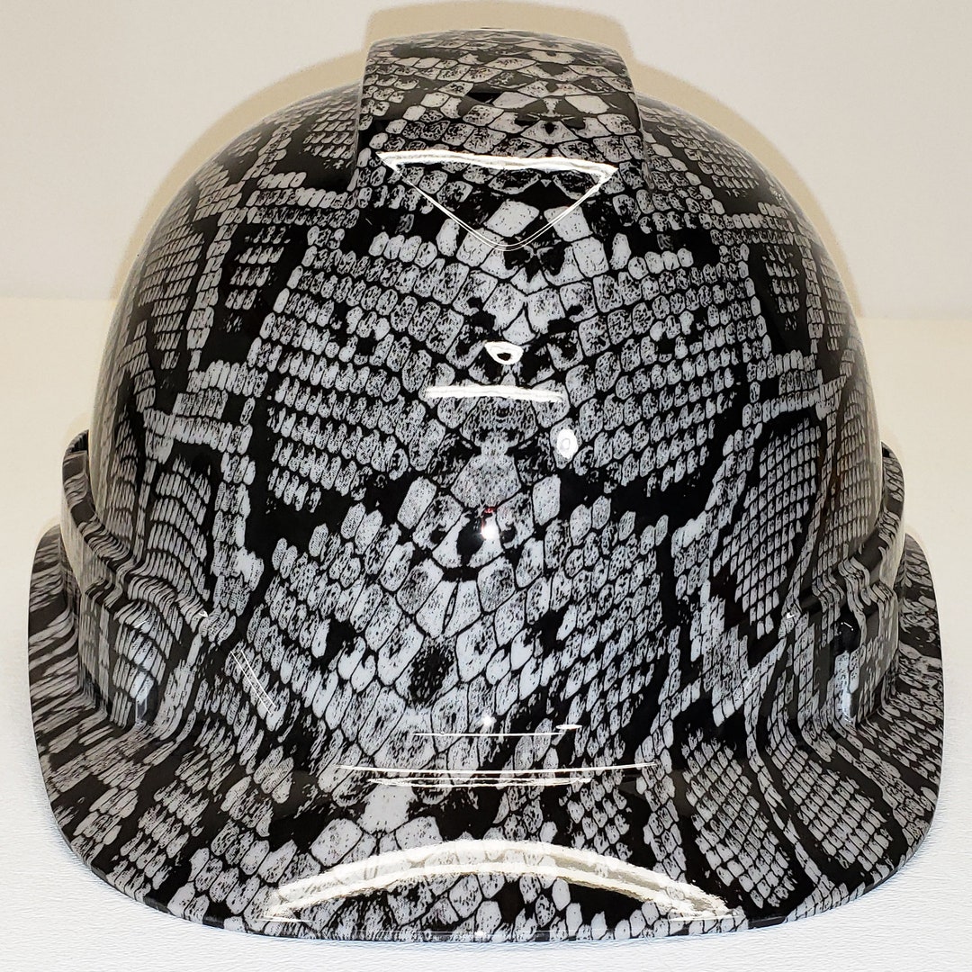 Hydro Dip Hard Hat Gray Snake Skin Pyramex Ridgeline Protective Helmet ...