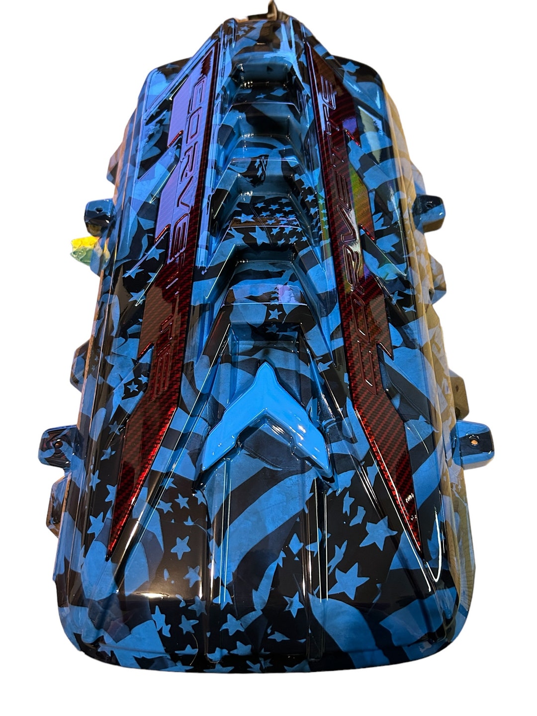 Custom Hydro Dipped 2020+ Corvette Engine Cover Light Blue Midnight ...