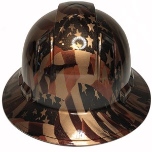 Custom Hydro Dipped Hard Hat Ridgeline Full Brim Hydro Dipped Copper ...