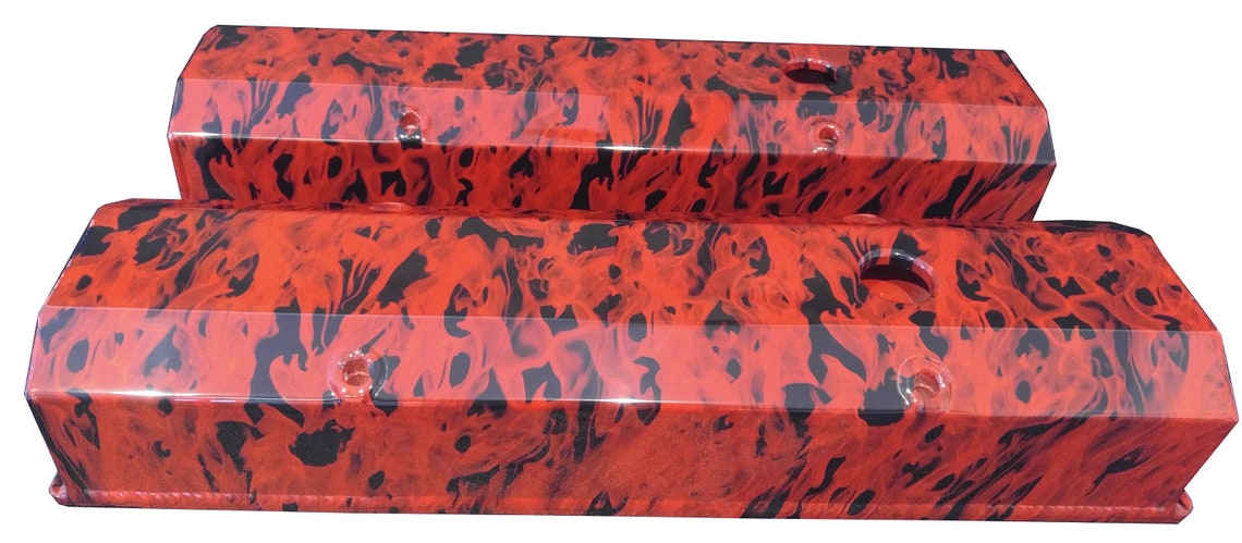 Custom Hydro Dipped Red Flames Small Block Chevy Valve Covers - Etsy