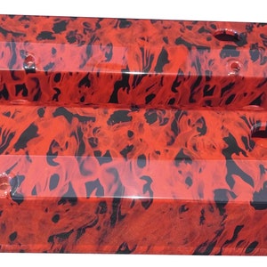 Custom Hydro Dipped Red Flames Small Block Chevy Valve Covers Mr Gacket ...