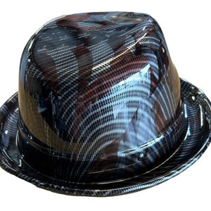 Hydro Dipped Carbon Fiber American Flags Fedora Mikes Pro Lid Novelty ...