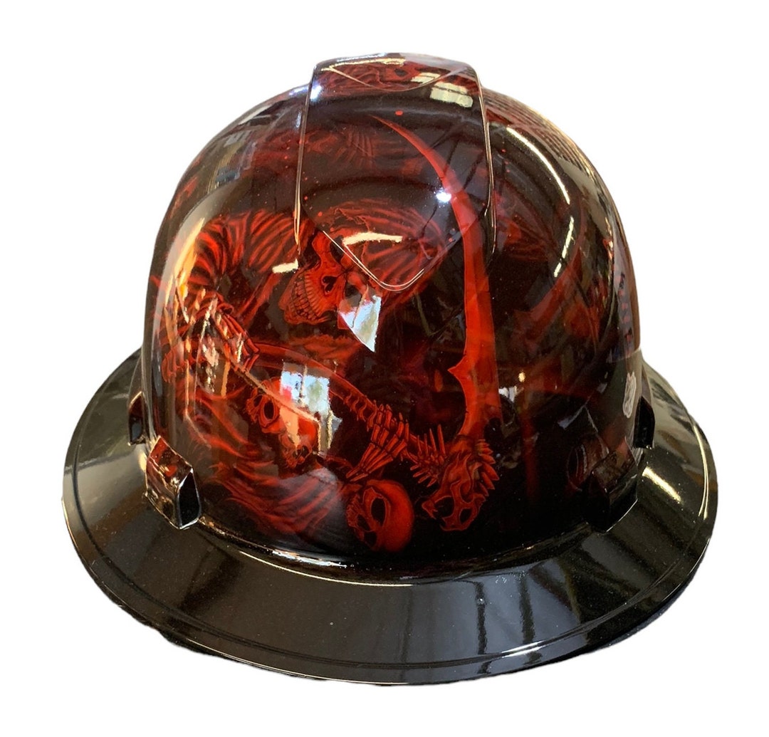 Hard Hat Ridgeline Full Brim Custom Red Reaper W/black Brim Hydro ...