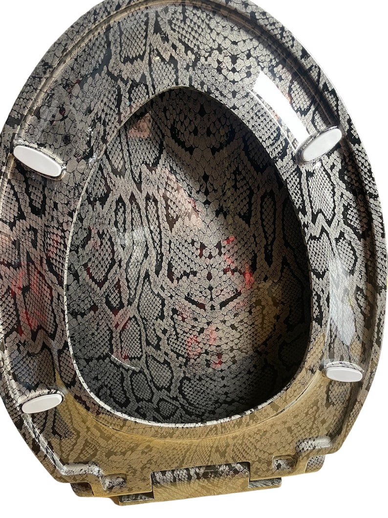 Custom Hydro Dipped Snakeskin Delta Wycliffe Toilet Seat - Etsy