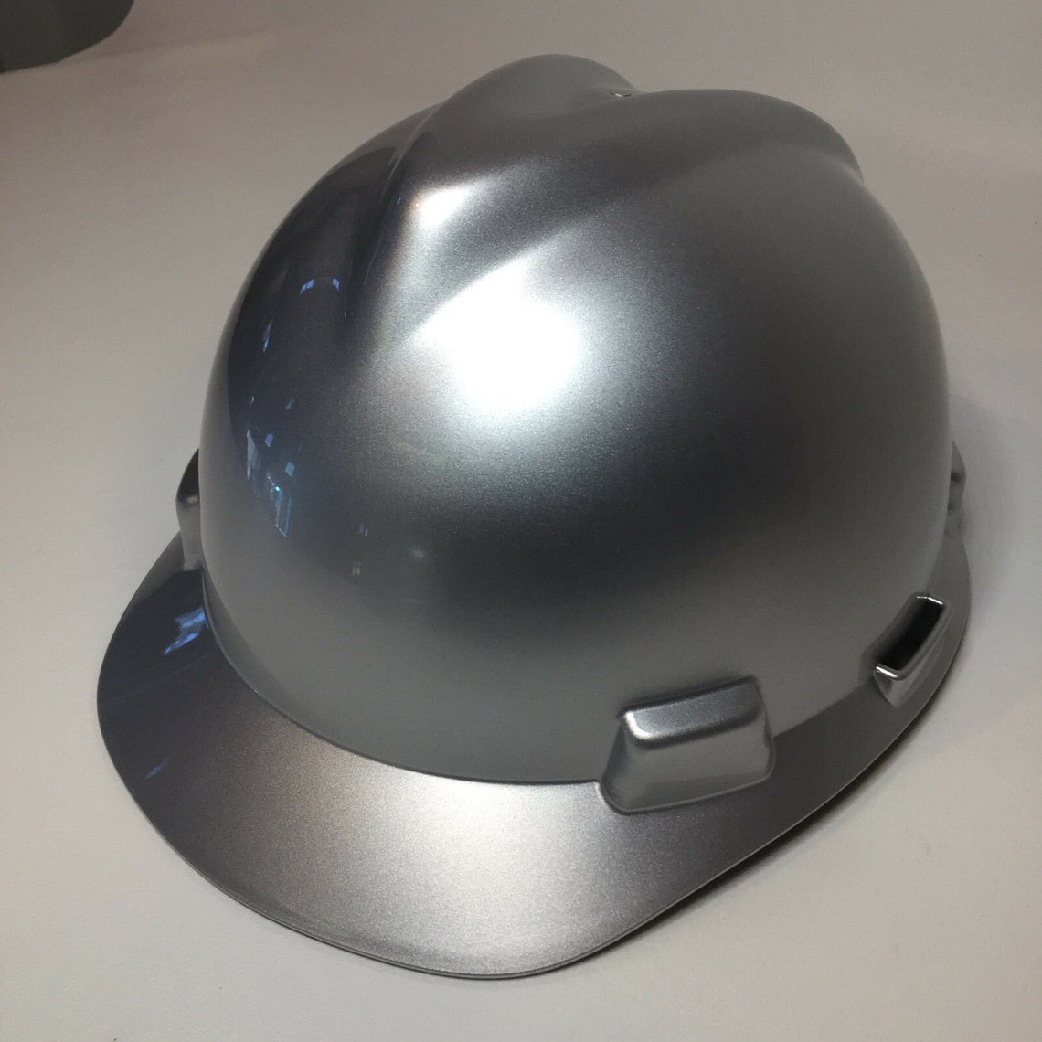 Custom Painted MSA Cap Style Silver Metalic - Etsy