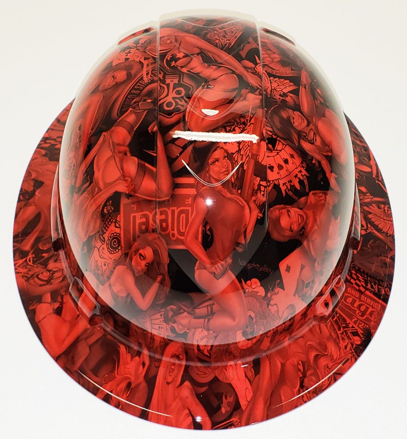 Hydro Dip Hard Hat Red Naughty Boy Pyramex Ridgeline - Etsy