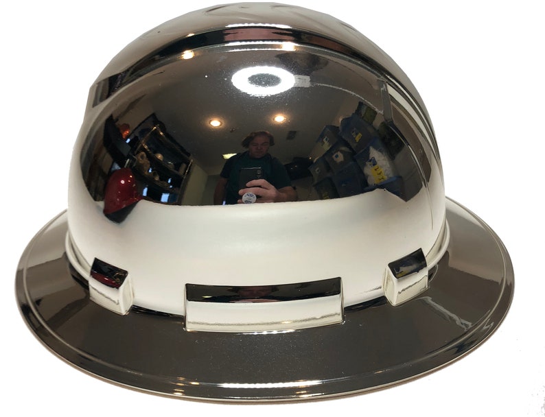 Custom Chrome Hard Hat Full Brim Ridgeline | Etsy