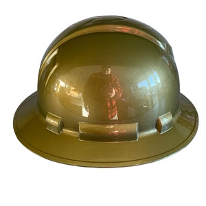 Custom Hard Hat Gold Full Brim Ridgeline - Etsy