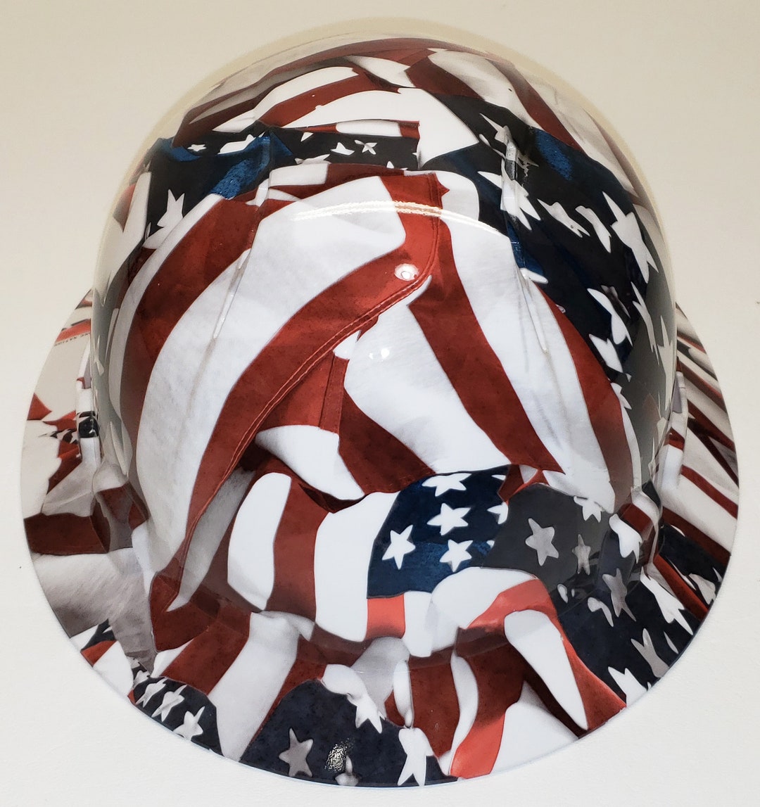 Hydro Dip Traditional American Flags Lift Briggs HBFC-7G Full Brim ...