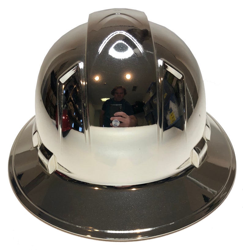 Custom Chrome Hard Hat Full Brim Ridgeline | Etsy