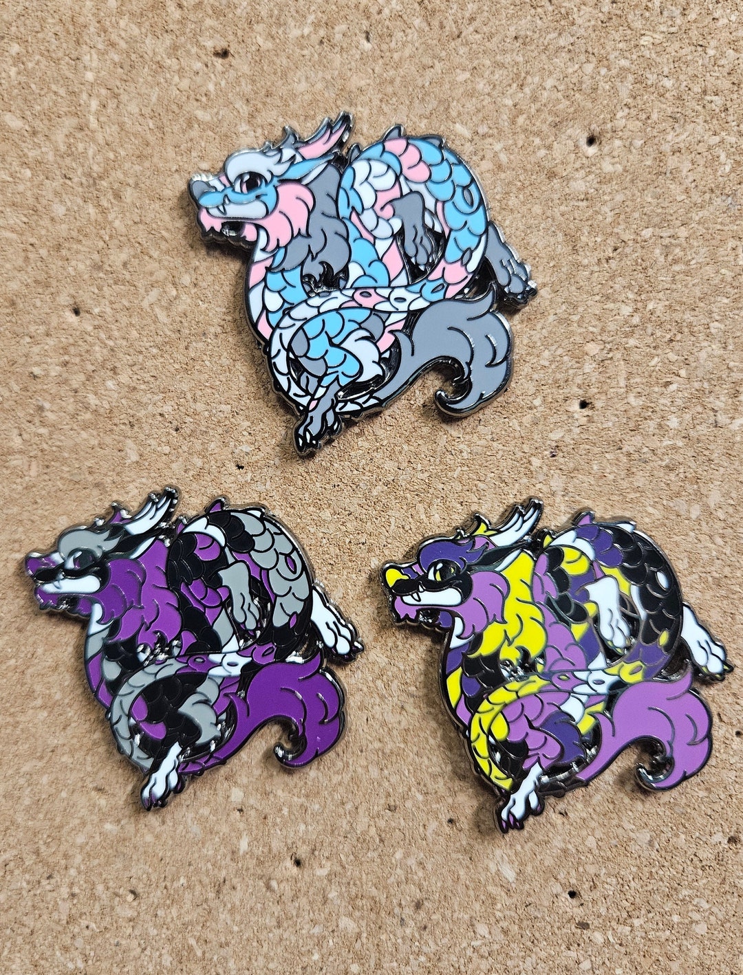 Pride Dragon Enamel Pin - Etsy