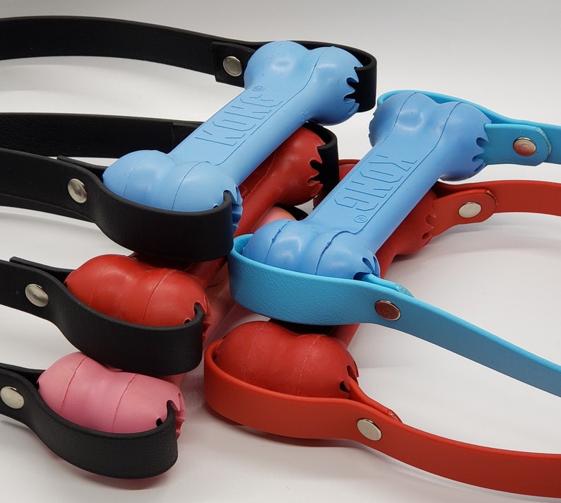 Rubber Dog Bone Gag - Biothane Strap - Etsy