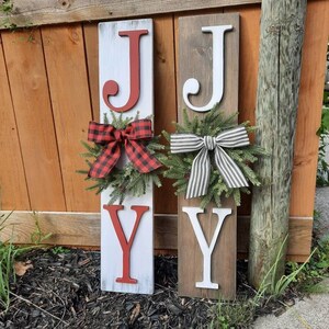 Rustic Joy Sign, Vertical Farmhouse Joy Sign, Country Christmas Decor ...