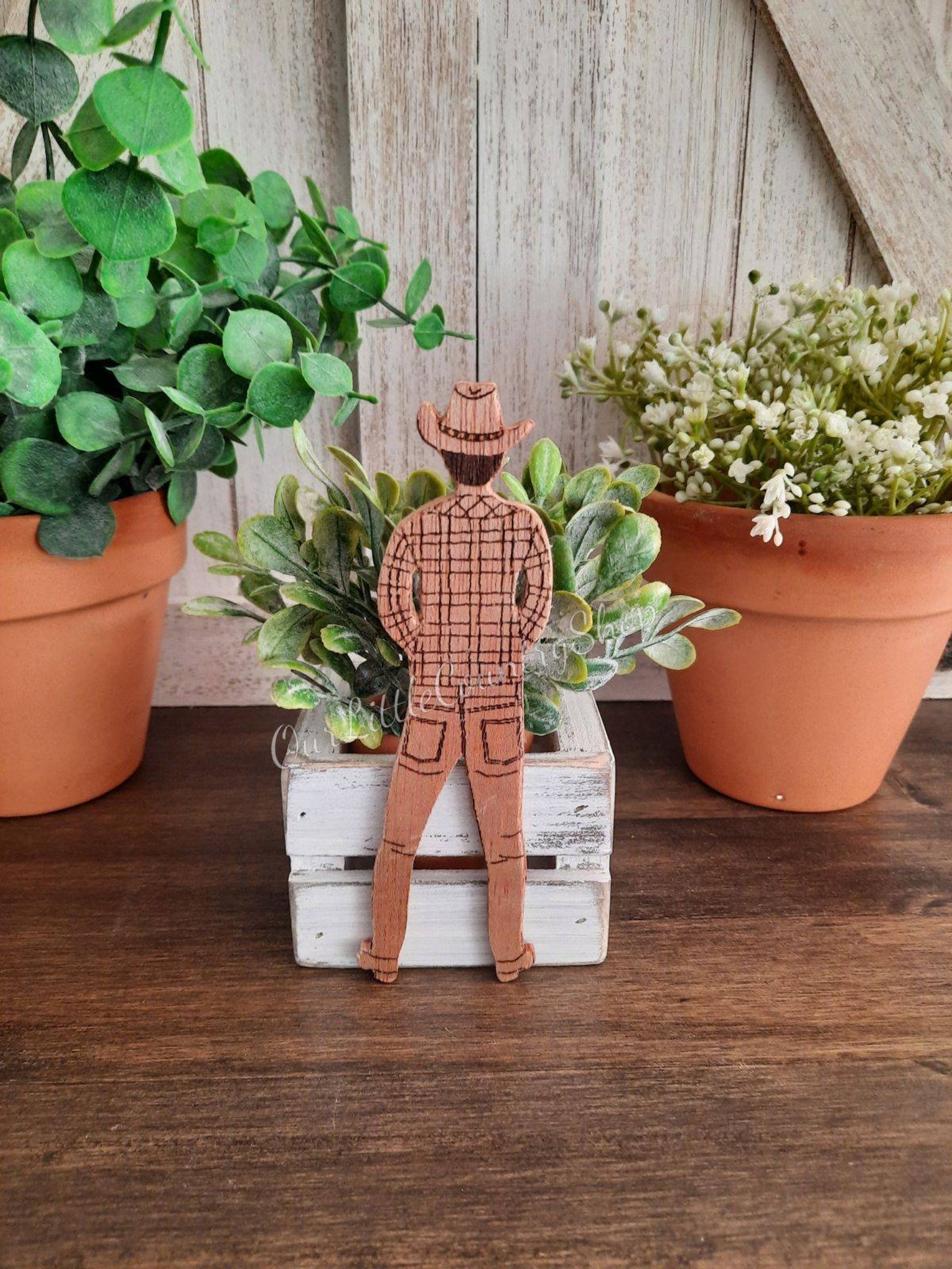 Funny Plant Pot Bathroom Decor Peeing Cowboy Funny Bathroom - Etsy