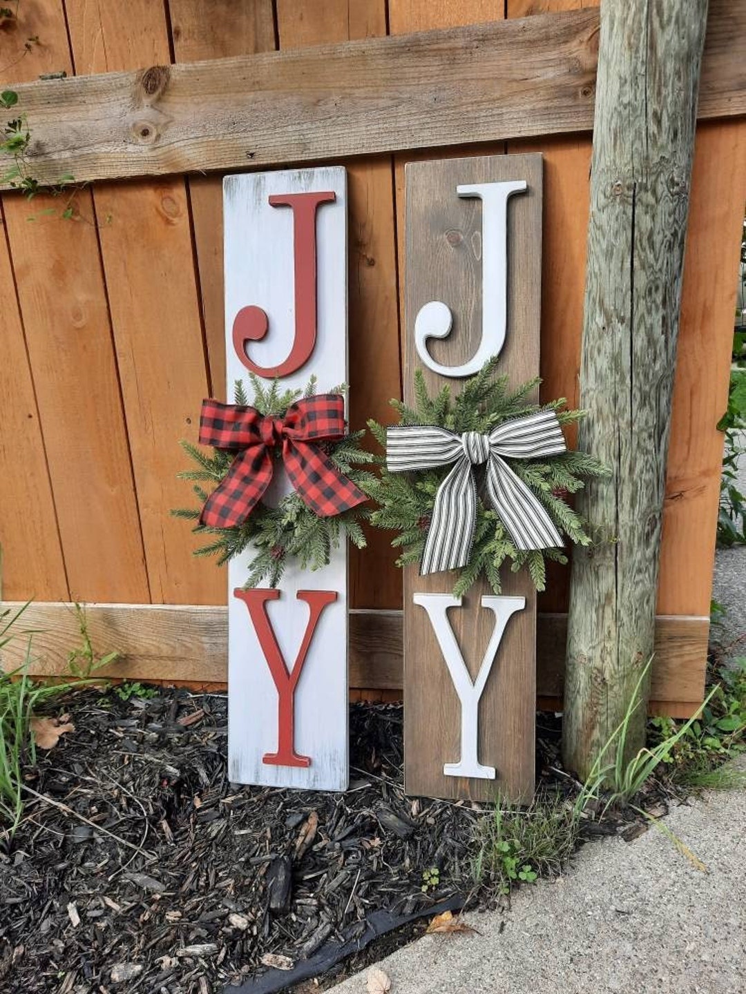 Rustic Joy Sign, Vertical Farmhouse Joy Sign, Country Christmas Decor ...