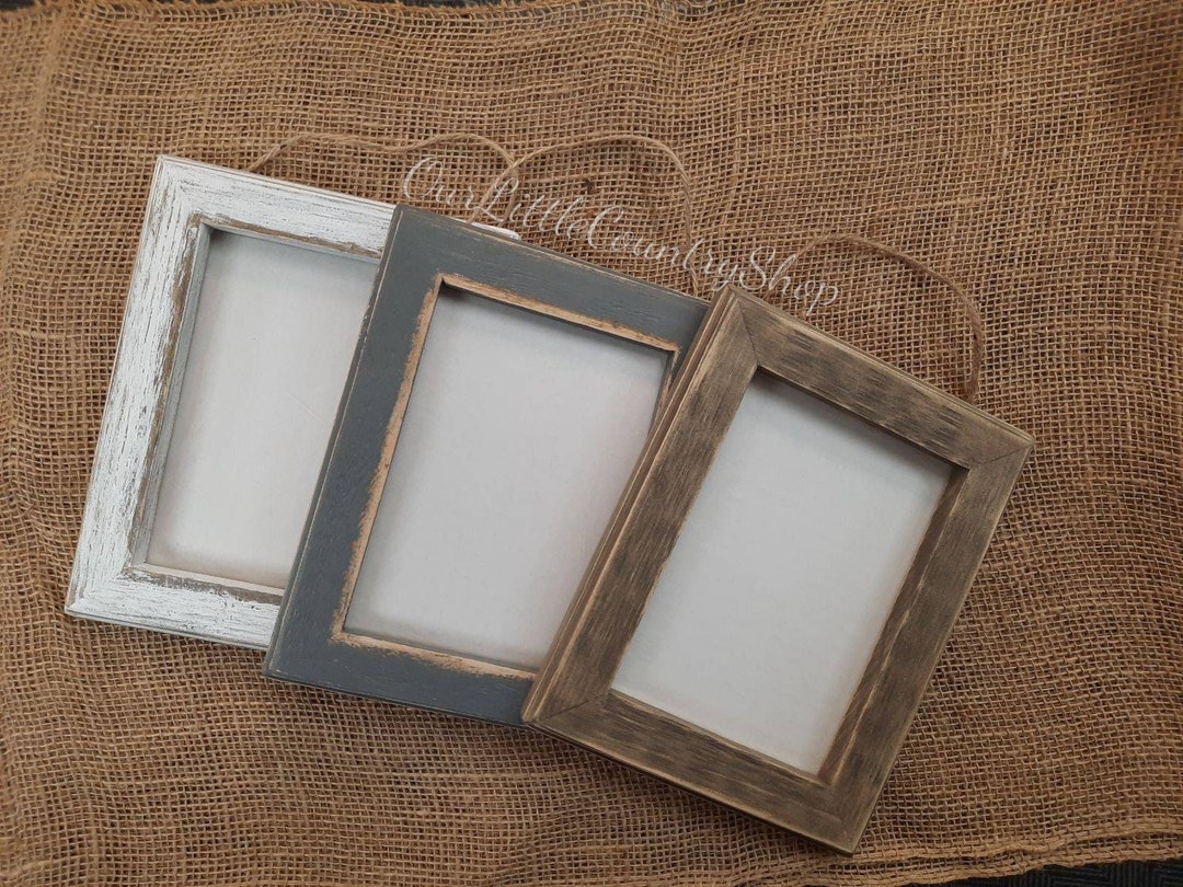 Rustic Farmhouse 5X7 Frames, Distressed White Frames, Photo Frames - Etsy