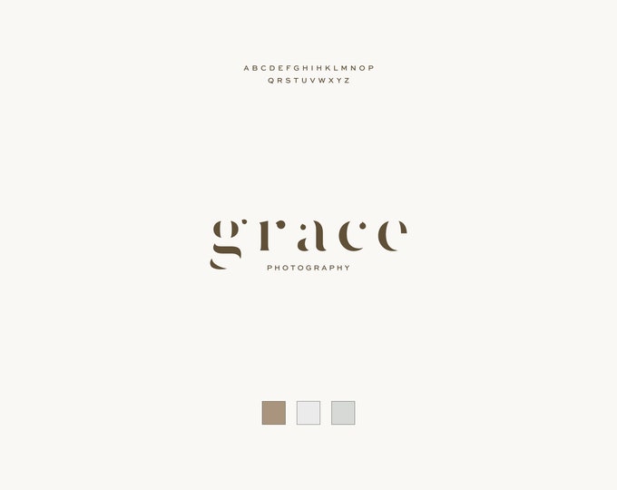 Elegant Serif Text Logo Design Modern Logo Premade Logo - Etsy