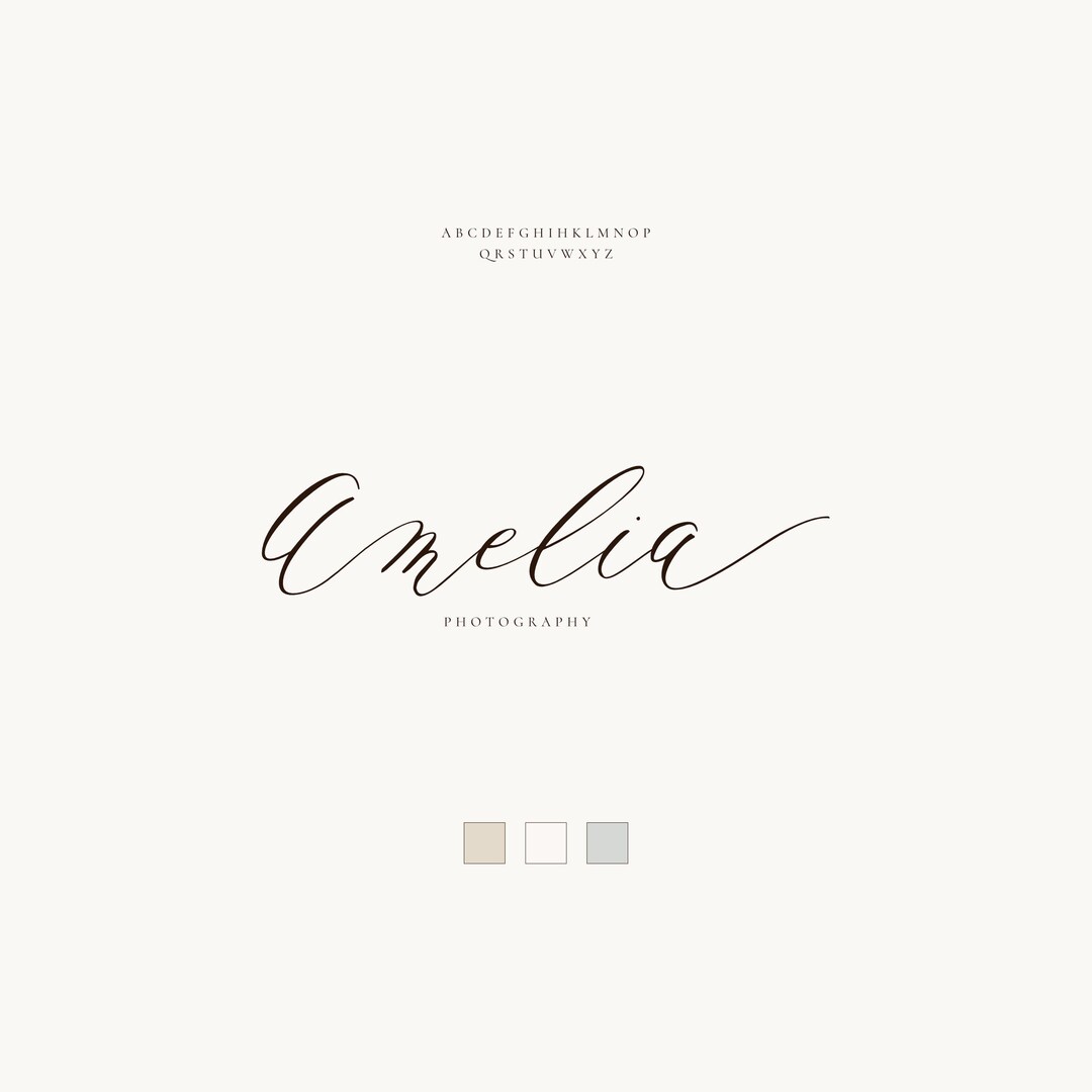 Premade Calligraphy Script Logo Design Signature Style Logo Handwritten ...