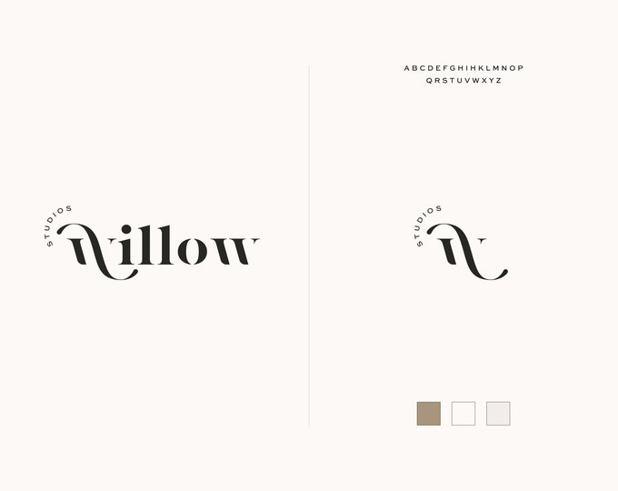 Elegant Serif Text Logo Design Modern Logo Premade Logo - Etsy