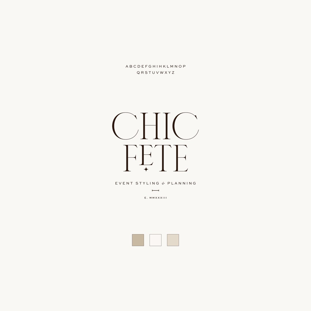 Modern Aesthetic Serif Text Logo Design Set - Modern Logo - Premade ...