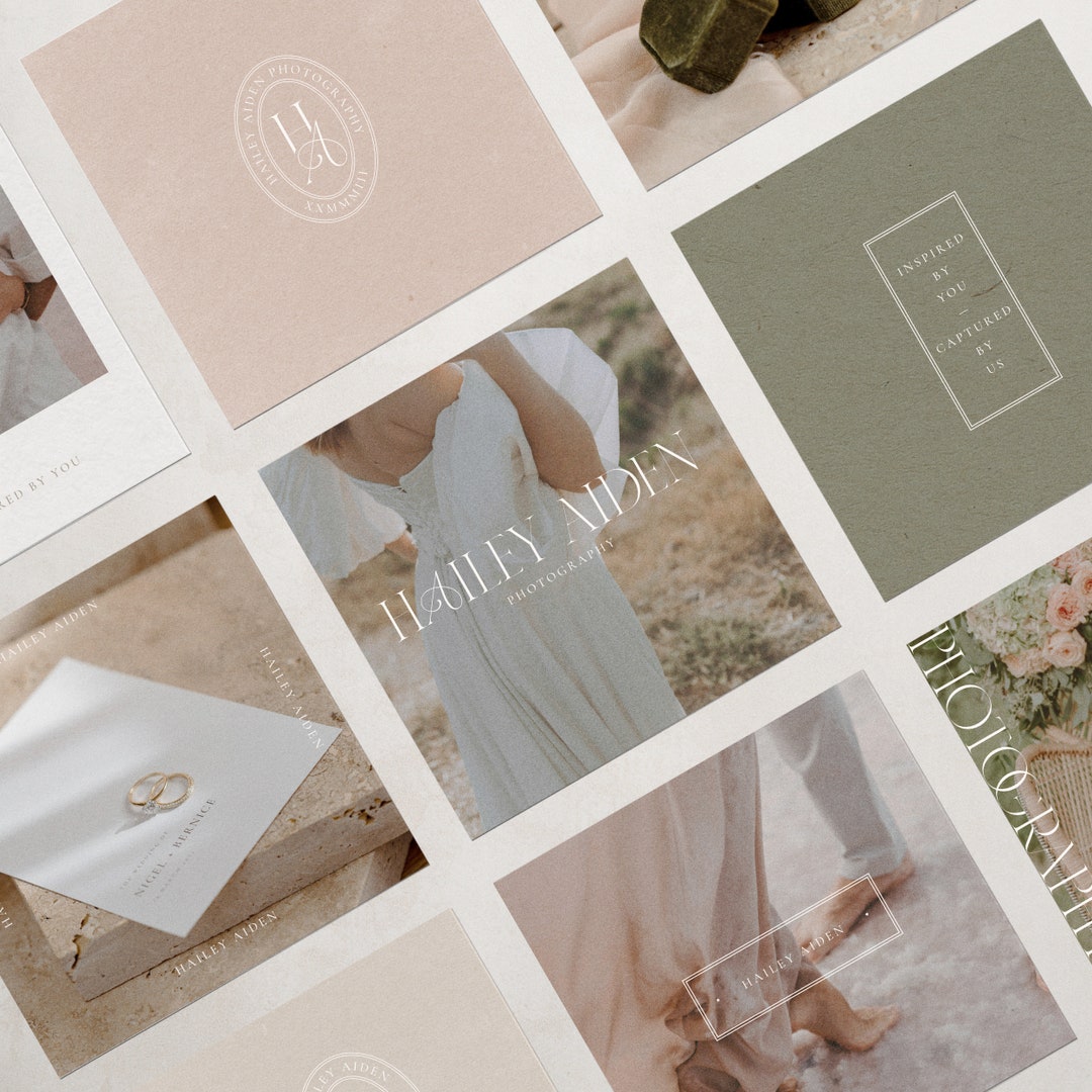 Modern Premade Brand Design Kit - Logo Design - Semi-custom Branding ...