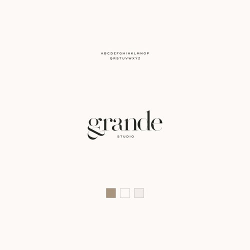 Modern Bold Text Only Logo Design Set Brand Design Premade - Etsy