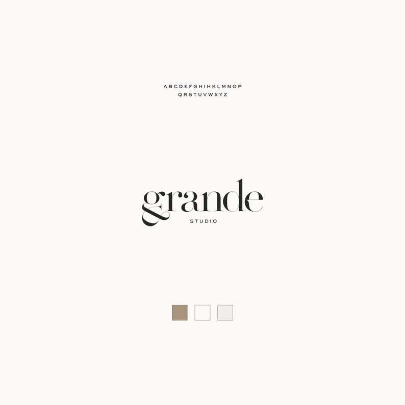 Modern Bold Text Only Logo Design Set Brand Design Premade Logo Design ...