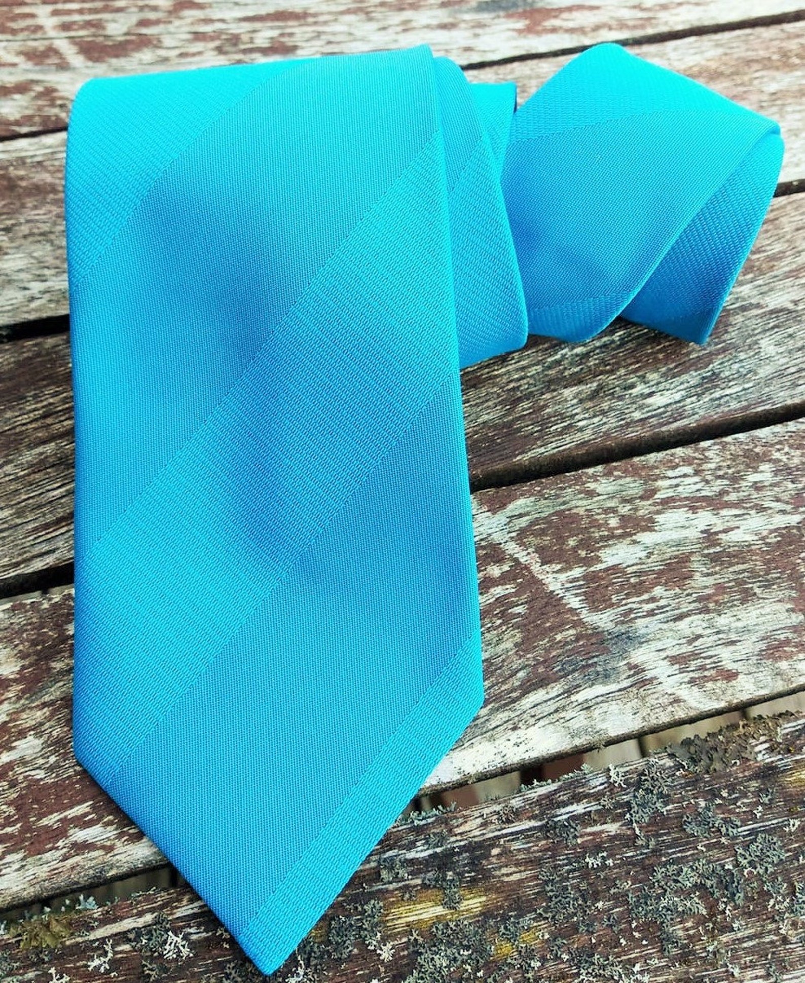 Light Blue Necktie Vintage Tie Accessories Mens Necktie FREE - Etsy