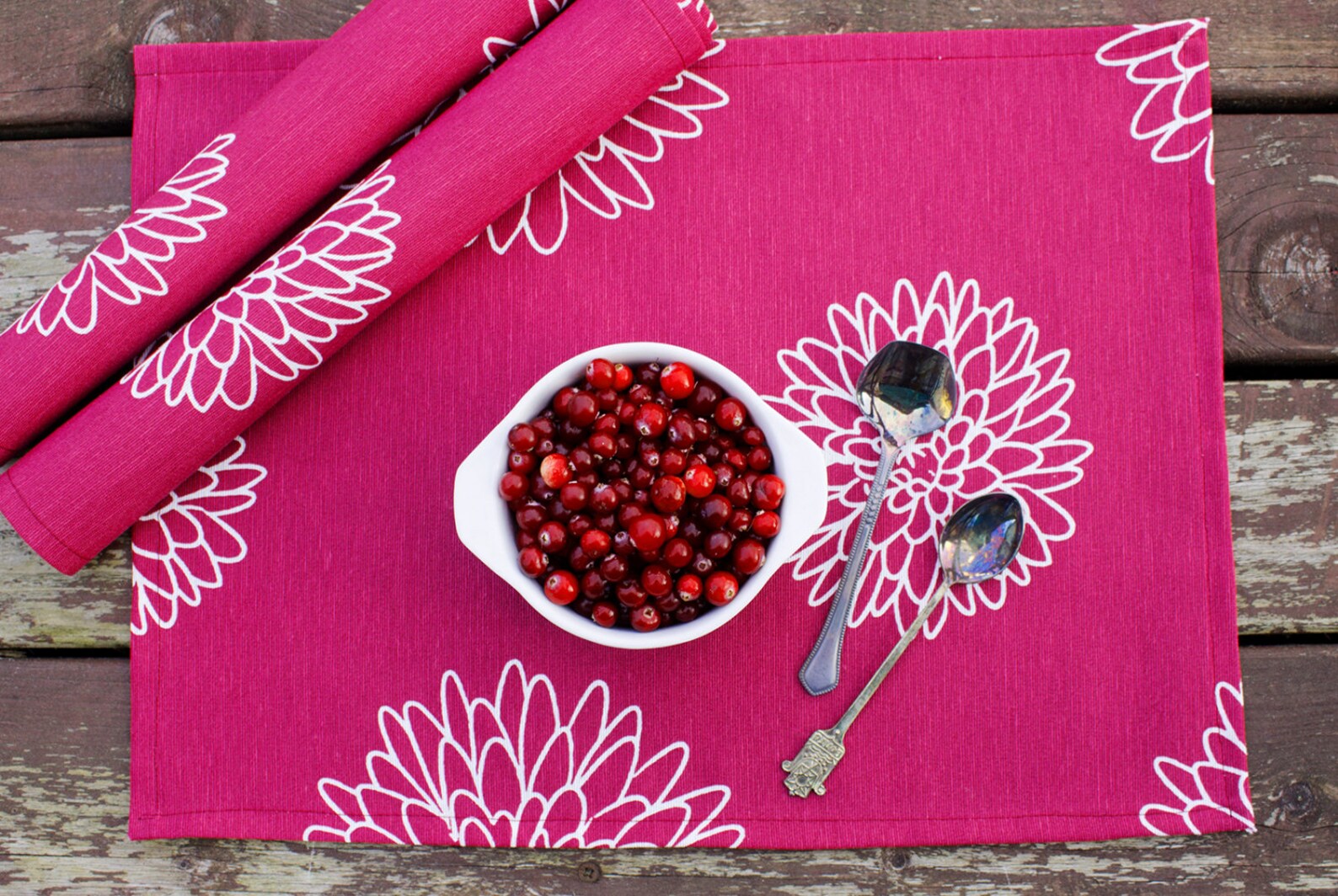 Dark Red Placemat, Handmade Dining Supplies, Rustic Country Style ...