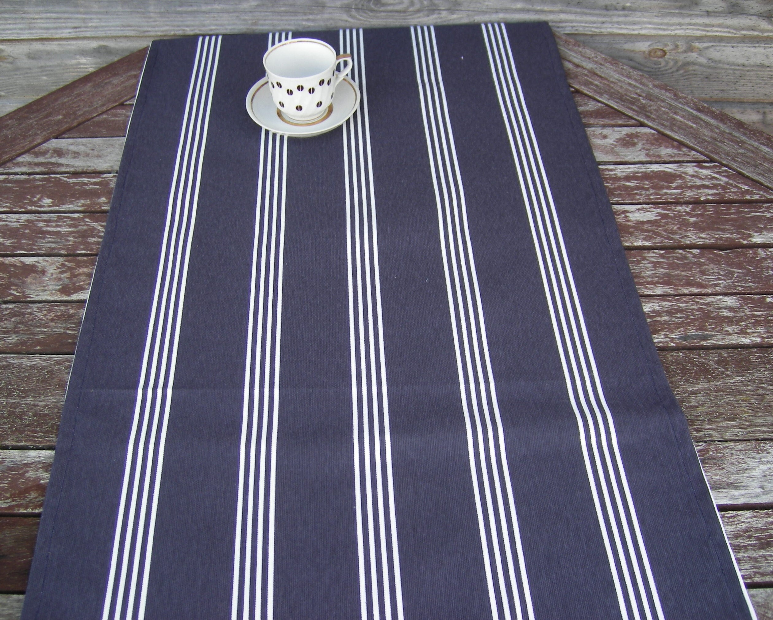 Striped Table Runner Centerpiece Linen Home Decor Table - Etsy