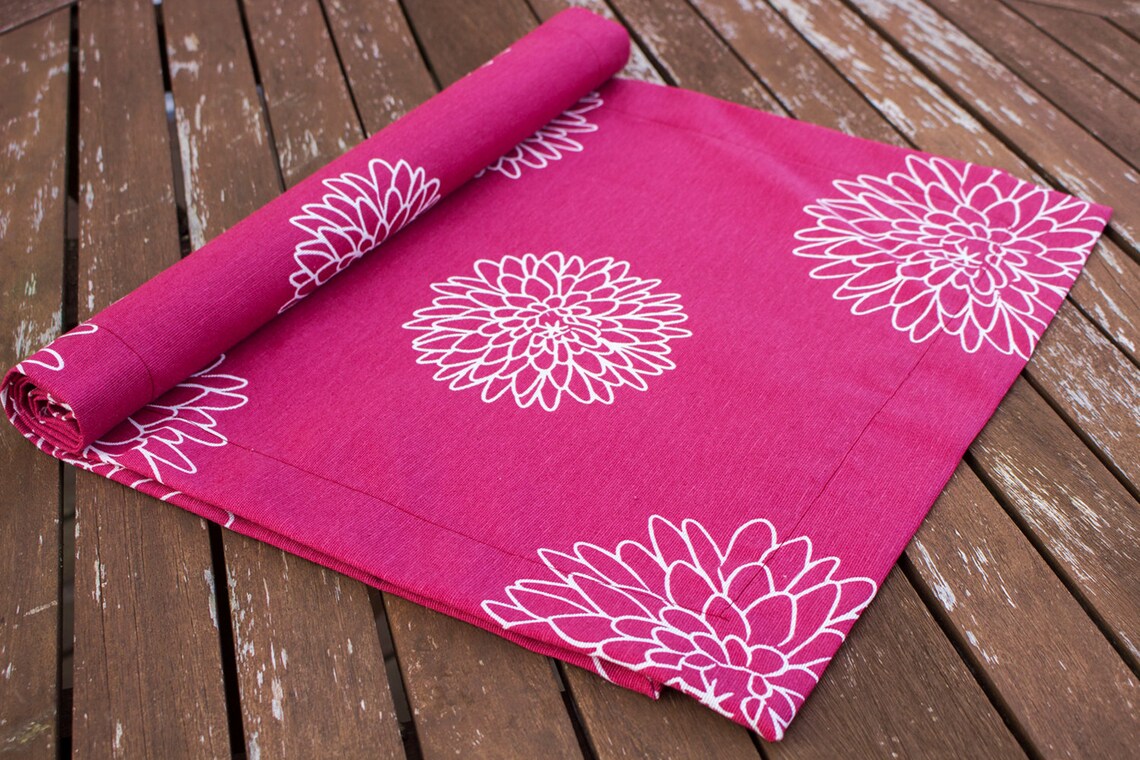 Dark Red Table Runner Tablecloth Table Toppe Table Decor - Etsy