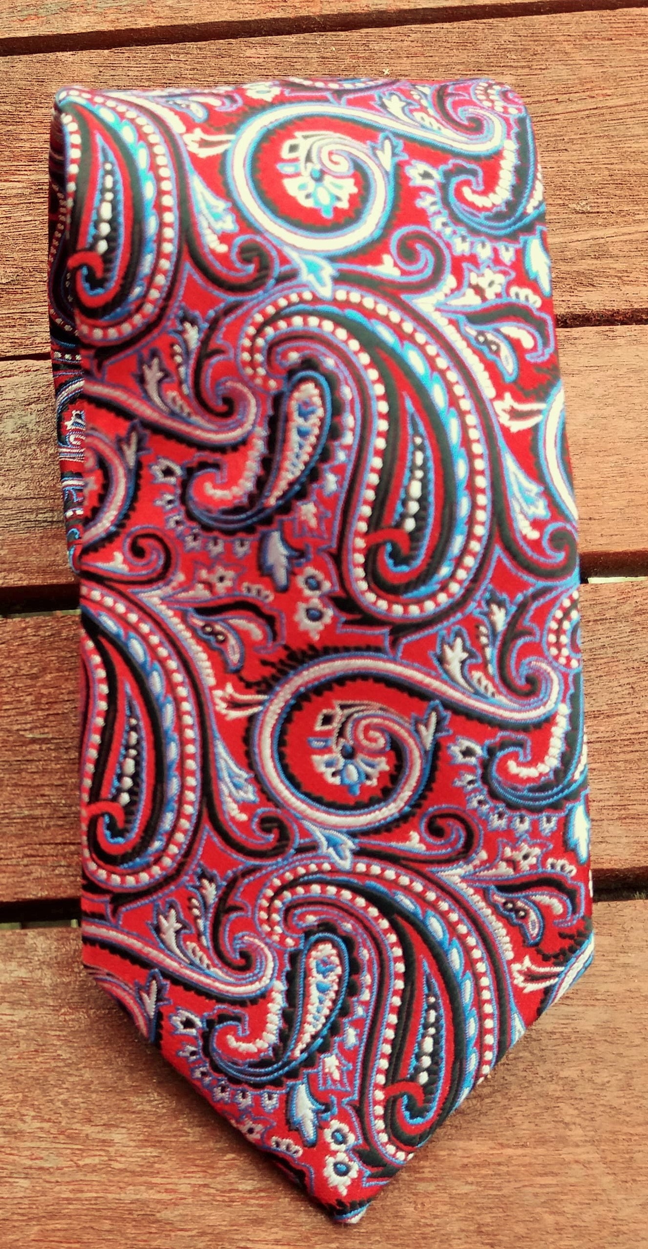 Red Pattern Necktie, Vintage Tie Accessories Mens Necktie, FREE ...