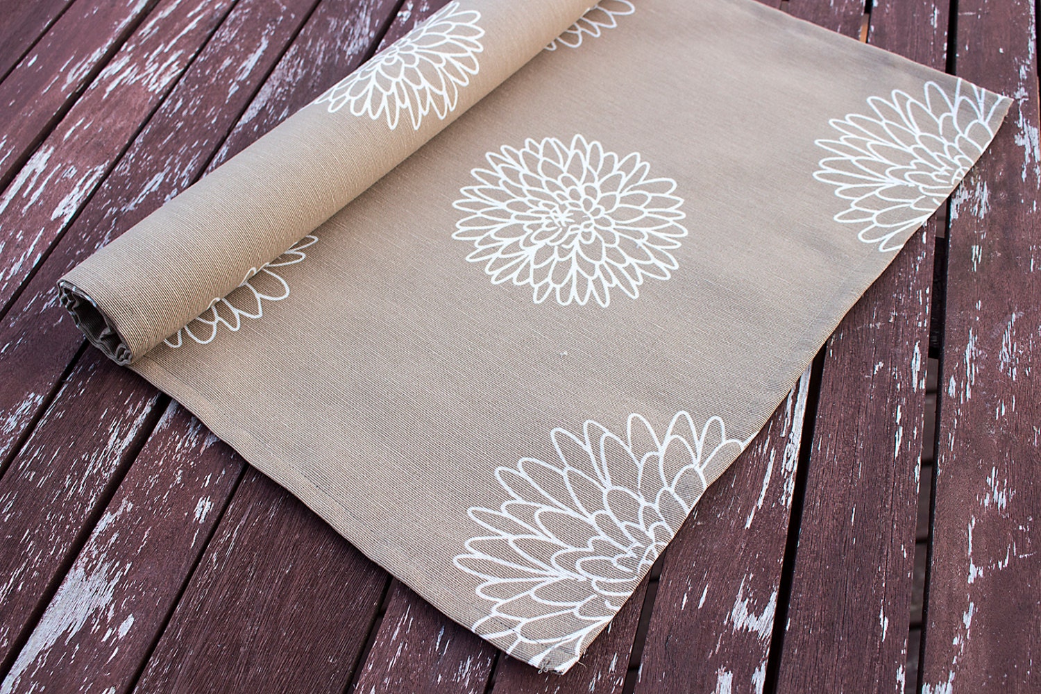 Light Brown Table Runner Handmade Dining Supplies Rustic Country Style ...