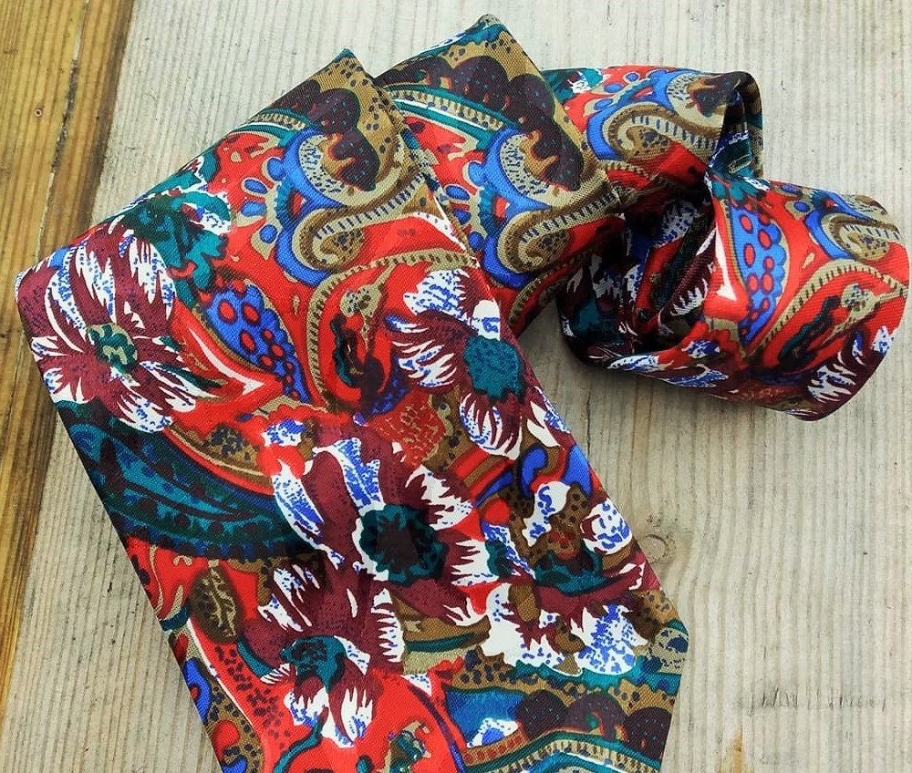 Abstract Pattern Vintage Necktie, Neckties Tie Accessories, FREE ...