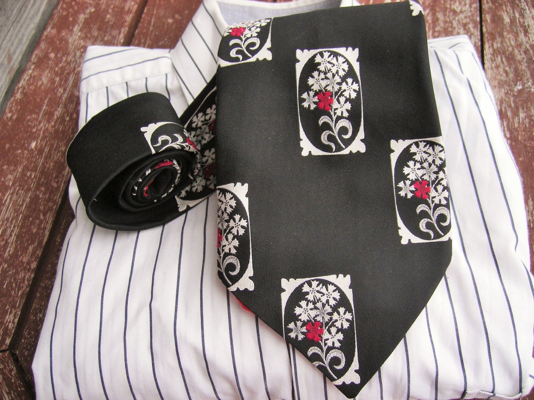 Mens Tie, Black and Pattern Necktie, Neck, Tie, Free Shipping, Ties ...