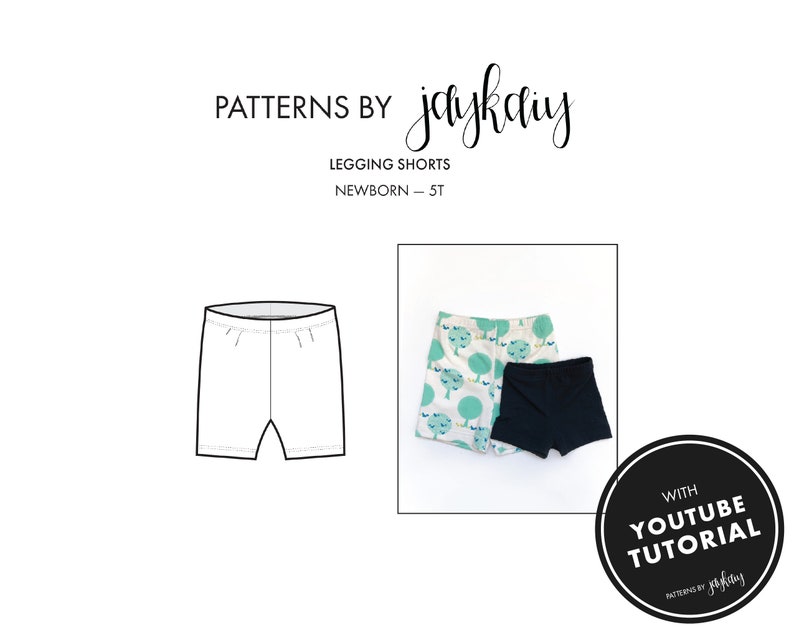 Kids Biker Shorts Sewing Pattern With Picture Tutorial | Etsy