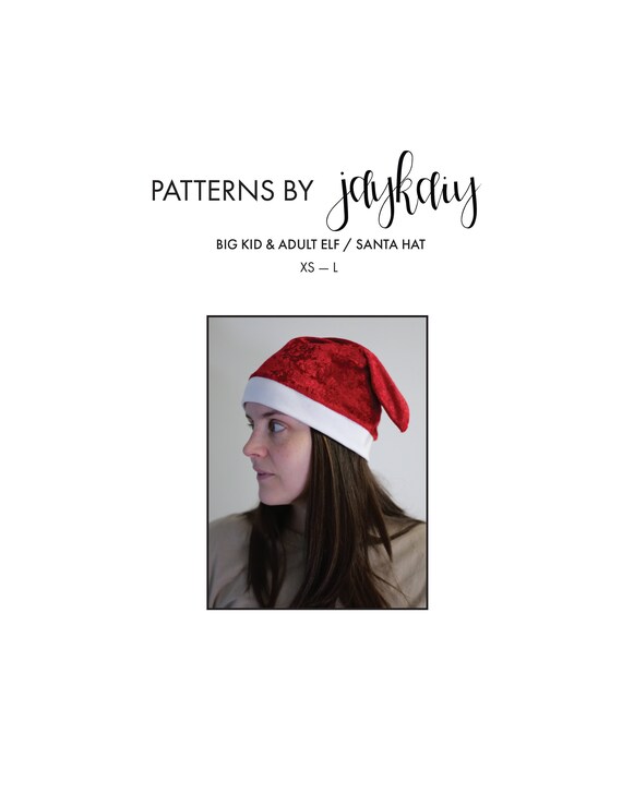Adult & Big Kid Elf Hat Sewing Pattern Costume Hat Winter - Etsy