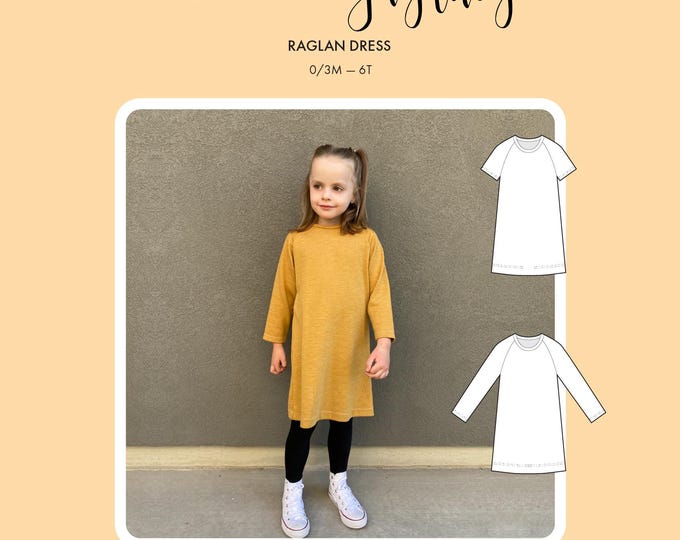 Kid's Raglan Dress Sewing Pattern - Picture + Video Tutorial - Play ...