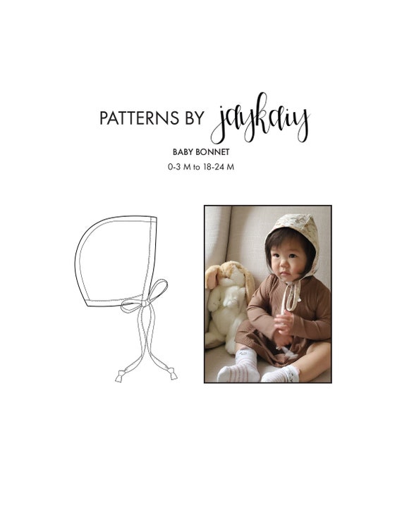 Classic Bonnet Sewing Pattern With Picture Tutorial Bonnet | Etsy