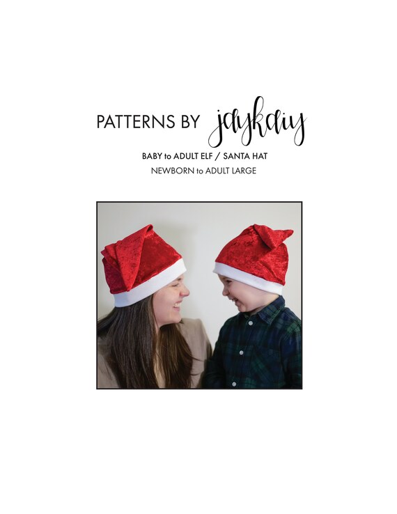 Baby & Adult Elf Hat Sewing Pattern With Picture Tutorial - Etsy
