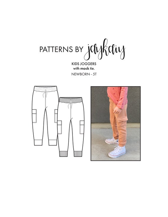 Kids Jogger Sewing Pattern With Picture Tutorial Kids Cargo - Etsy