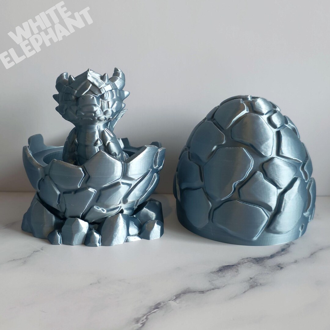 Stone Rocky Dragon Figure & Egg 3D Printed Unique Christmas Gift - Etsy