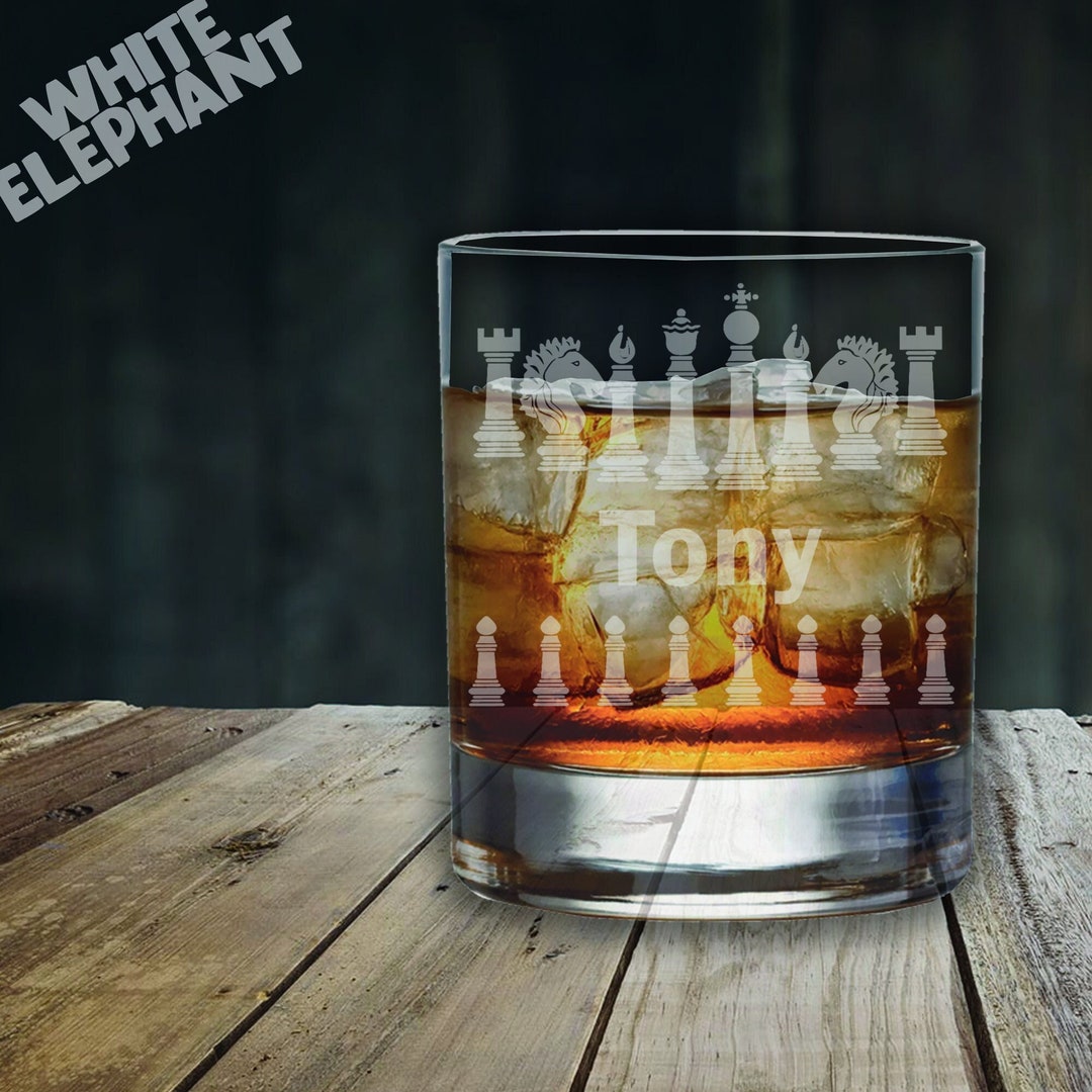 Personalised Chess Laser Etched Whiskey / High-ball / Pint / Tankard ...
