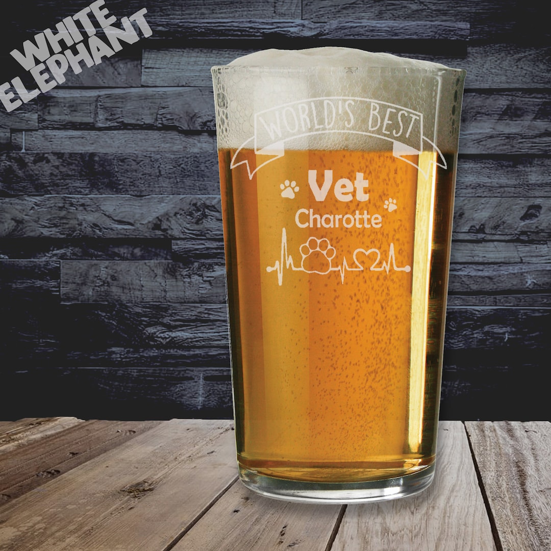 World's Best Vet Glass - Laser Etched Whiskey, Highball, Pint or ...