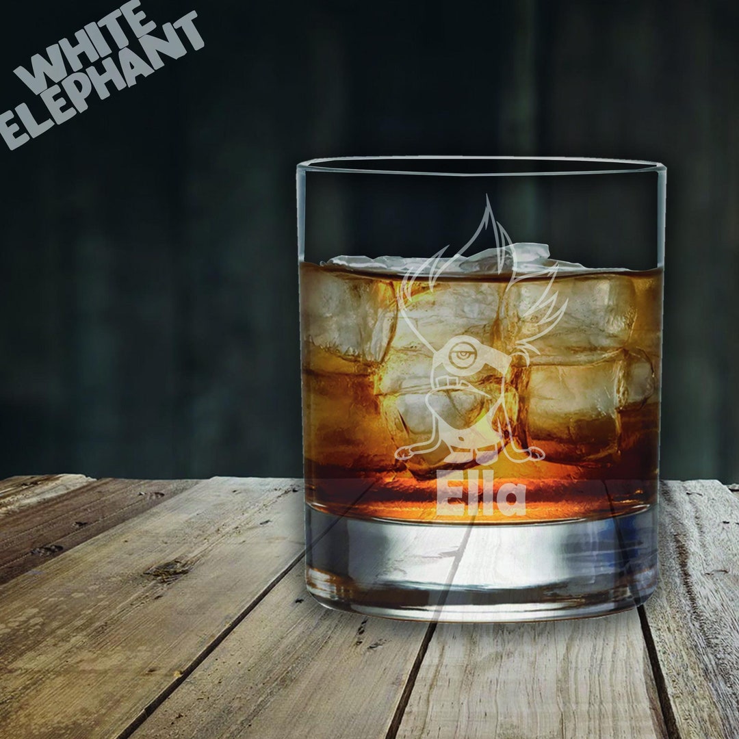 Personalised Evil Minion Inspired Glass – Laser Etched Whiskey ...