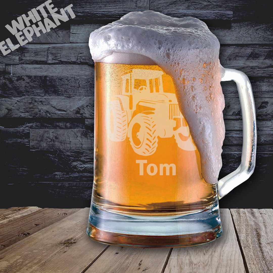 Personalised Tractor Farming Laser Etched Whiskey / High-ball / Pint ...