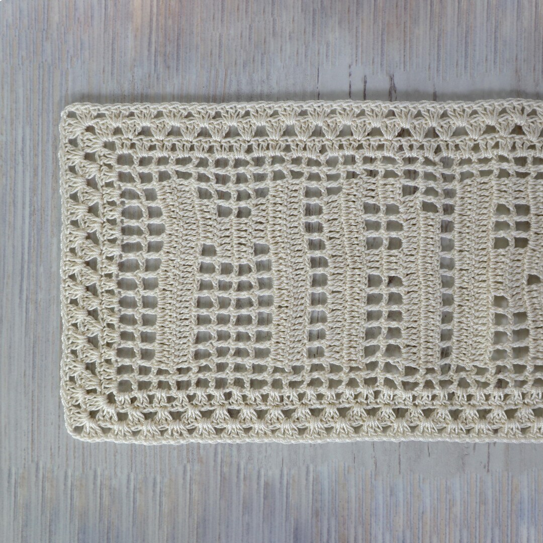 Personalized Name Doily – Custom Crochet Name Sign, Handmade Gift for ...