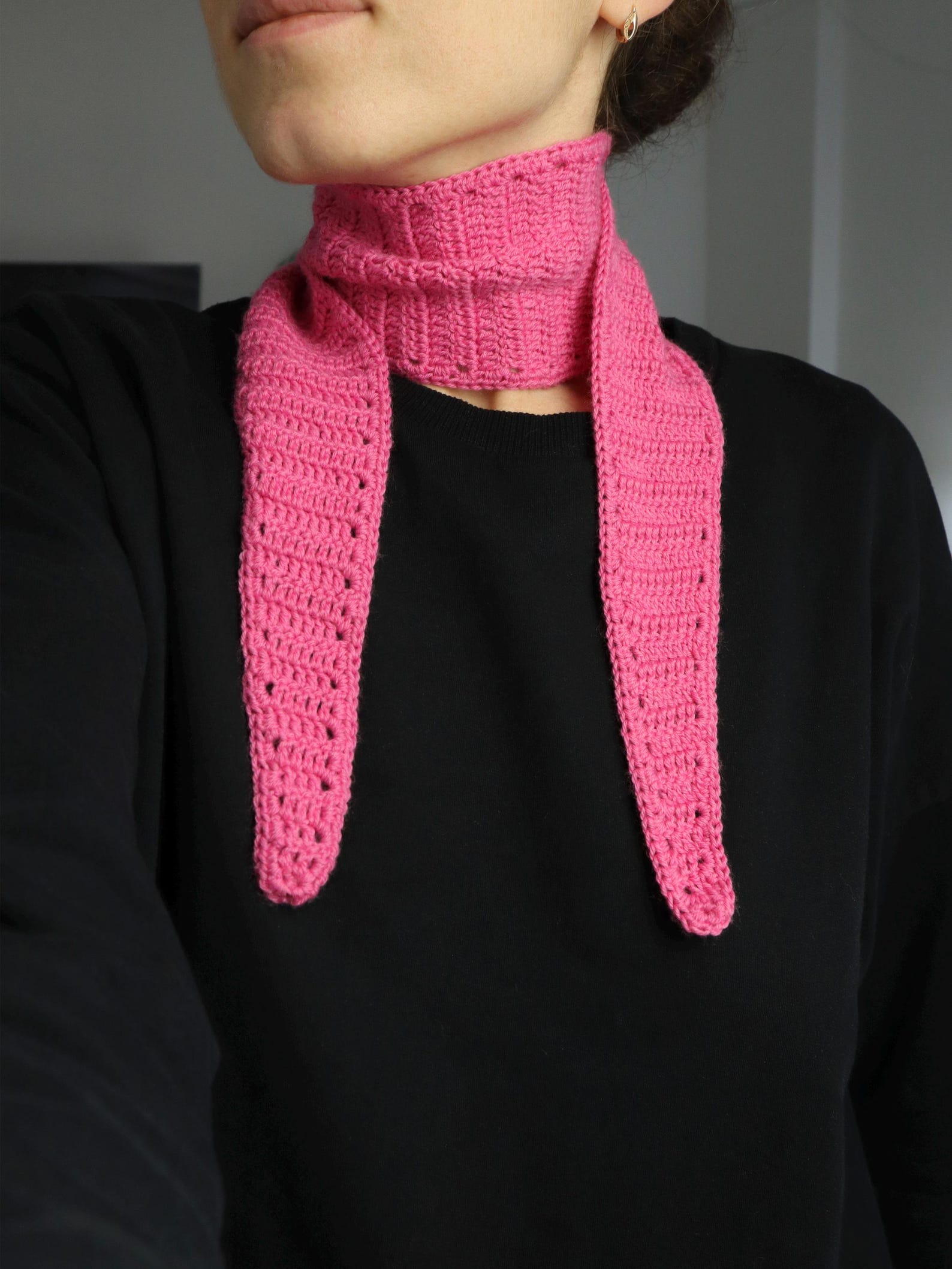 Crochet Sophie Scarf, Small Crochet Scarf, Handmade Gift, Crochet Neck ...